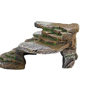 PENN-PLAX Reptology Shale Scape Step Ledge & Cave Hideout – Decorative Resin for Aquariums & Terrariums – Great for Reptiles, Amphibians, and Fish – Medium