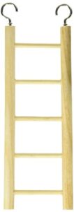 prevue pet products bpv383 birdie basics 5-step wooden ladder for bird, 8-1/2-inch