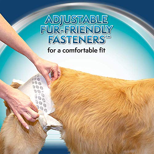 Simple Solution Disposable Dog Diapers for Female Dogs | Super Absorbent Leak-Proof Fit | Small | 30 Count