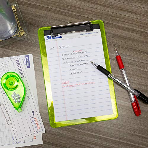 BAZIC Perforated Writing Pad, 50 Sheets 5x8 Inch, White Jr. Lined Ruled Memo Writing Pads Note Paper for Office School Student, Total 2 Count