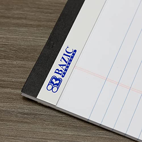 BAZIC Perforated Writing Pad, 50 Sheets 5x8 Inch, White Jr. Lined Ruled Memo Writing Pads Note Paper for Office School Student, Total 2 Count