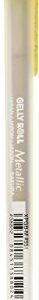 SAKURA Color Products of America COLOR PROD AMERICA Gel Pen,Water/Fade Proof,1.0mm,Med. Line,Metallic Gold (SAK38802), Blue