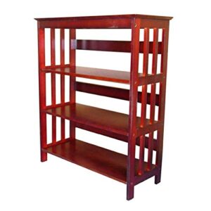 ore international 3 tier bookshelves - cherry 36 inch