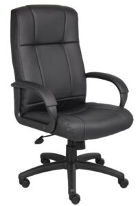 boss office products caressoft executive high back chair in black