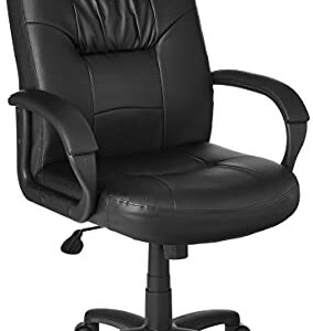 Boss Office Products Executive High Back LeatherPlus Chair in Black