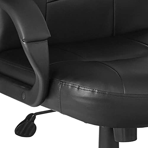 Boss Office Products Executive High Back LeatherPlus Chair in Black