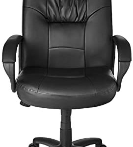 Boss Office Products Executive High Back LeatherPlus Chair in Black