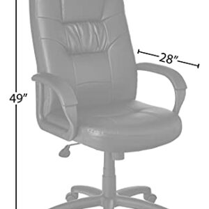 Boss Office Products Executive High Back LeatherPlus Chair in Black