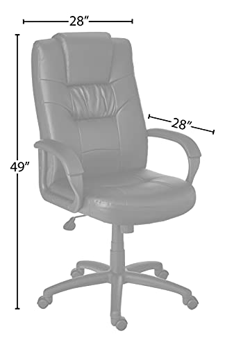 Boss Office Products Executive High Back LeatherPlus Chair in Black