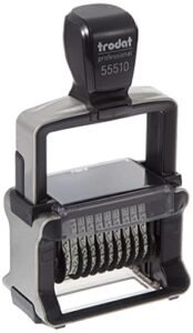 trodat 10-digit self-ink number stamp, black