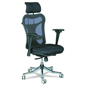 balt ergo ex executive mesh office chair, ergonomically adjustable, 28-inch by 24-inch by 51-inch, black (34434)