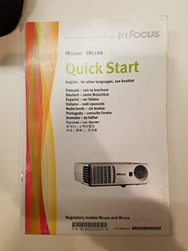 InFocus IN1100 Ultra Mobile DLP Projector, 2.75 lbs, XGA, 2100 Lumens