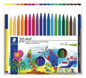 staedtler noris club marker set - fine tip (20 pack, assorted colors)