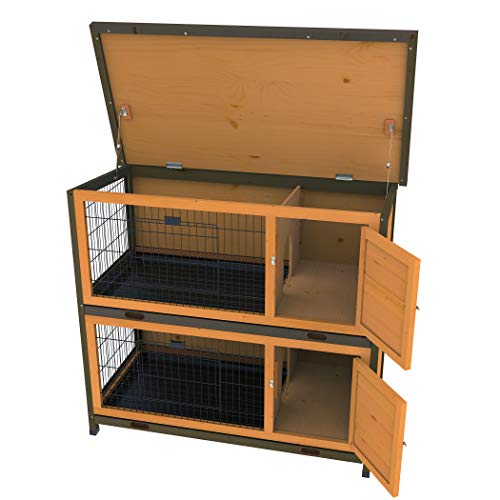 Ware Manufacturing Premium Plus Double Decker Hutch for Rabbits and Small Pets