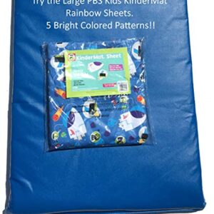 KinderMat, Rainbow Designer Mat, Blue, 2-Inch Thick Rest Mat