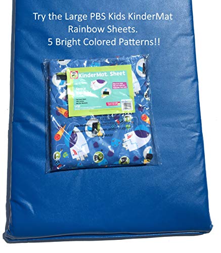 KinderMat, Rainbow Designer Mat, Blue, 2-Inch Thick Rest Mat