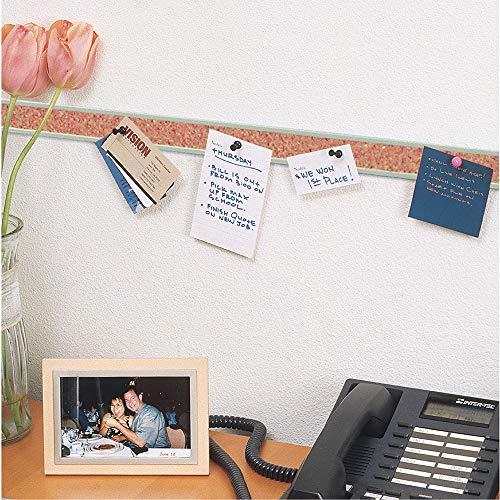 Quartet Bulletin Bar Strip, Cork Board, 48" x 1", Aluminum Frame, Beige (2006)