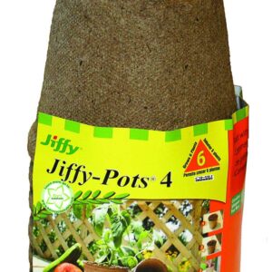 Jiffy-PotsOrganic Seed Starting 4" Biodegradable Peat Pots, 6 Pack