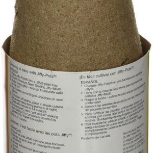 Jiffy-PotsOrganic Seed Starting 4" Biodegradable Peat Pots, 6 Pack