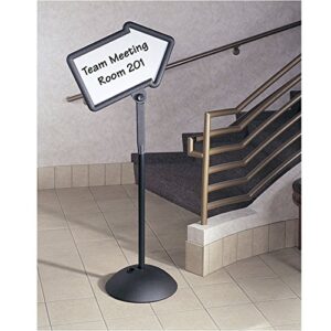 Safco Products Write Way Directio0l Arrow Sign 4173BL Black Magnetic Dual-Sided Dry Erase Board Indoor and Outdoor Use