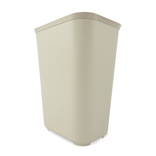 Rubbermaid Commercial Products Fire Resistant Wastebasket 40 QT/10 GAL, for Hospitals/Schools/Hotels/Offices, Beige (FG254400BEIG)