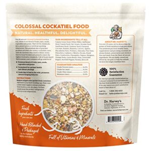 Dr. Harvey's Colossal Cockatiel Blend, All Natural Daily Food for Cockatiels (4 pounds)