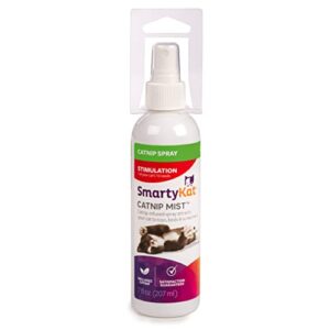 smartykat catnip mist spray for cats & kittens, safe for pets - 7 fluid ounces