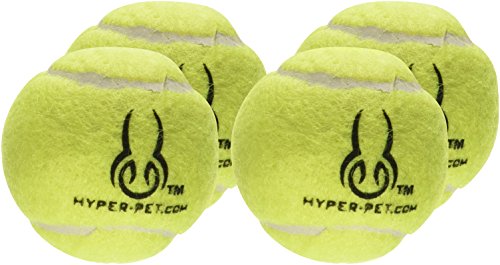 Hyper Pet MINI Tennis Balls for Dogs (Pet Safe Dog Ball Dog Tennis Balls for Exercise & Training) Dog Ball Interactive Dog Toys work with Hyper Pet K9 Kannon MINI Dog Ball Launcher - 4 Pack MINI Green