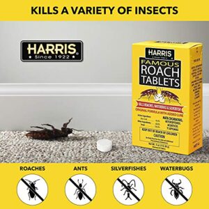 Harris Roach Tablets, Boric Acid Roach Killer with Lure for Insects (4oz, 96 Tablets)