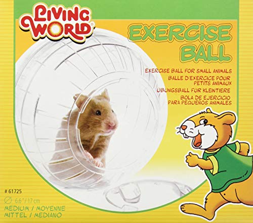 Living World Plastic Hamster Exercise Ball with Stand, 6-3/5-Inch