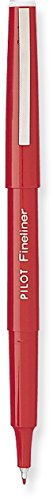 PILOT Fineliner Marker Pens, Fine Point, Red Ink, 12-Pack (11015)