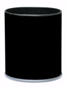 witt industries 66bk executive waste basket receptacle, steel, 4 gal, black