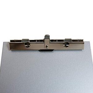 Saunders Silver Memo Size Aluminum Redi Rite Storage Clipboard with 1 Inch Storage Compartment and Self Locking Latch - Form Holder Perfect for Contractors, Truckers, and Office Use