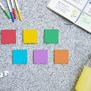 Post-it Super Sticky Notes, 3x3 in, 6 Pads, 2x the Sticking Power, Playful Primaries Collection, Primary Colors (Red, Yellow, Green, Blue, Purple), Recyclable(654-6SSAN)