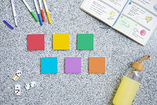 Post-it Super Sticky Notes, 3x3 in, 6 Pads, 2x the Sticking Power, Playful Primaries Collection, Primary Colors (Red, Yellow, Green, Blue, Purple), Recyclable(654-6SSAN)