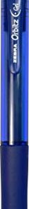 Zebra Pen Orbitz Gel Retractable Rollerball Pen, Medium Point, 0.7mm, Blue Ink, 12-Count