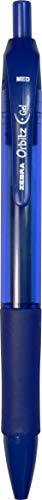 Zebra Pen Orbitz Gel Retractable Rollerball Pen, Medium Point, 0.7mm, Blue Ink, 12-Count