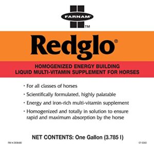 Farnam Redglo Liquid Multi-Vitamin Supplement for Horses, 1 gallon