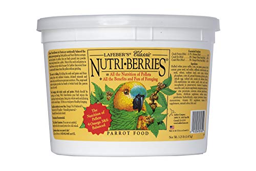 LAFEBER'S Classic Nutri-Berries Pet Bird Food, Made with Non-GMO and Human-Grade Ingredients, for Parrots, 3.25 lb