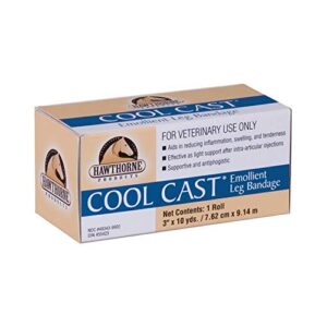 hawthorne products 6 348082 cool cast emollient leg bandage, 3" x10 yd