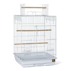 prevue top opening bird cage wht/wht