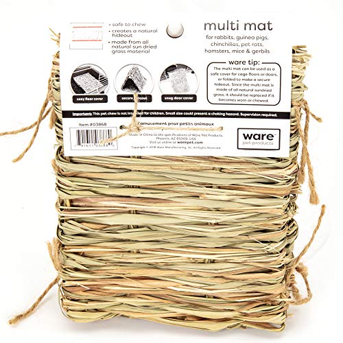 Ware Manufacturing Natural Handwoven Grass Multi-Use Pet Mat for Small Animals