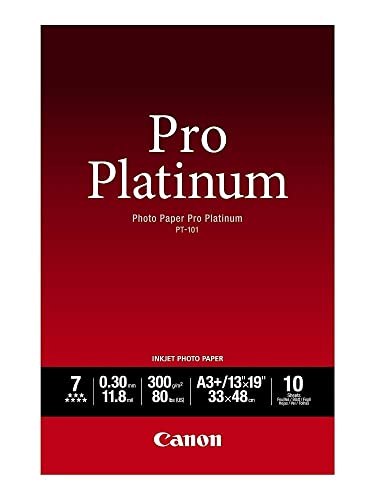 Canon 2768B018 Photo Paper Pro Platinum, 13 x 19 Inches, 10 Sheets