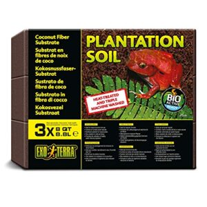 exo terra plantation soil, 8 quarts, 3-pack