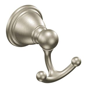 moen yb2203bn brantford double robe hook, brushed nickel