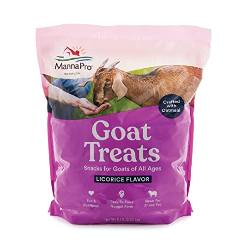 Manna Pro Goat Treats - Made with Oatmeal – Daily Goat Treats - Licorice Flavor – 6 Pounds of Goat Treats