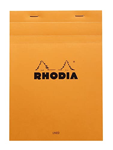 Rhodia Classic French Paper Pads Ruled with Margin 6 in. x 8 1/4 in. Orange (16600C)