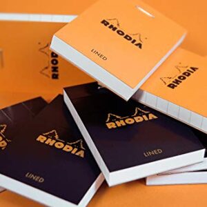 Rhodia Classic French Paper Pads Ruled with Margin 6 in. x 8 1/4 in. Orange (16600C)