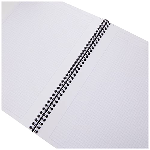 Rhodia Wirebound Notebook 8.8 X11.75 Inches Black Grid, Satin