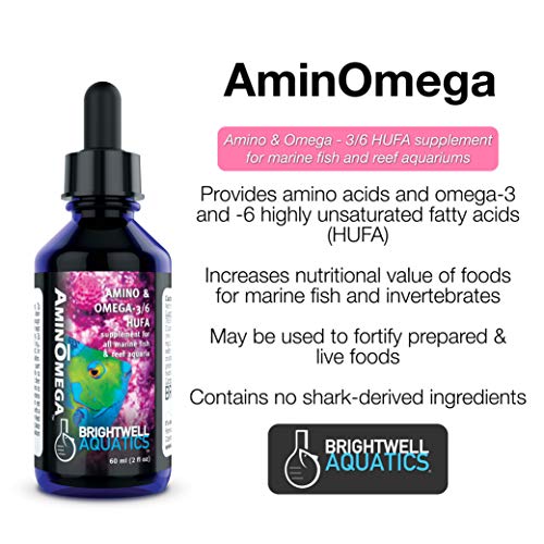 Brightwell Aquatics AminOmega - Amino & Omega - 3/6 HUFA Supplement for All Marine Fish & Reef Aquariums